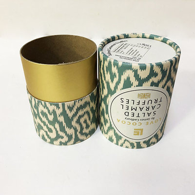 Biodegradable CMYK Round Paper Tube Packaging For Food