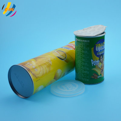 CMYK Color Pringle Potato Chip Paper Tube Food Packaging