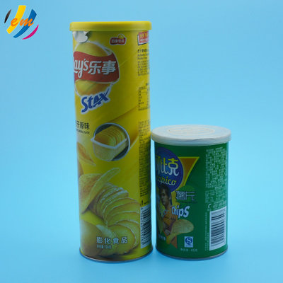 CMYK Color Pringle Potato Chip Paper Tube Food Packaging