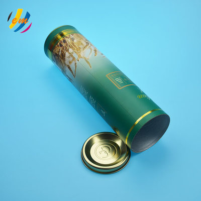 Airtight Whisky Cardboard Canister Packaging With Metal Plug