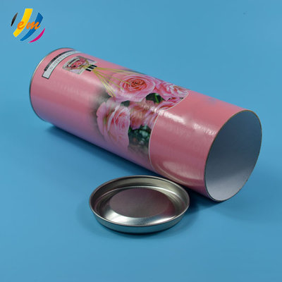 diameter 70mm Cardboard Tube Packaging With Metal Tin Plug