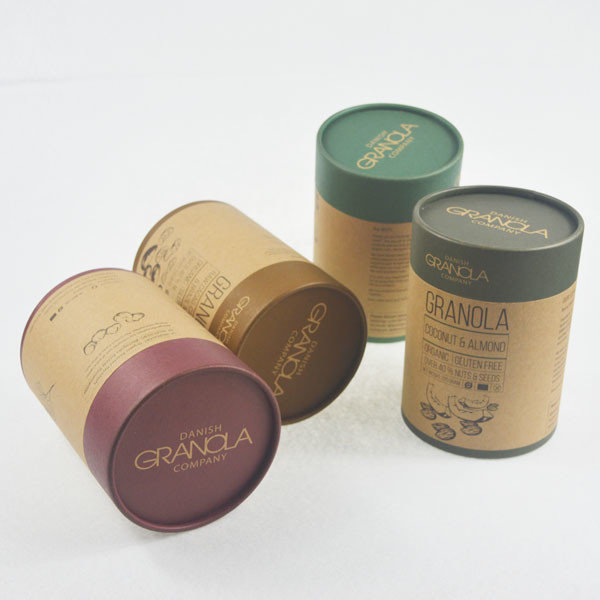 White Cardboard Dried Fruit SGS Kraft Tube Packaging